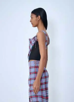VIVIENNE WESTWOOD Plaid Patterned Corset Top