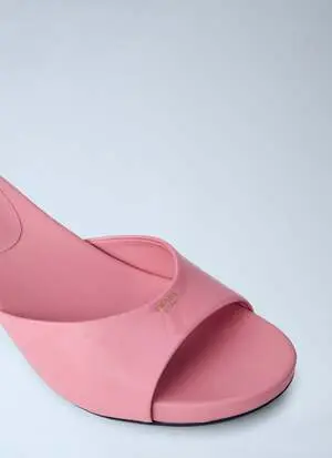 Prada Patent Leather Kitten Heel Mules