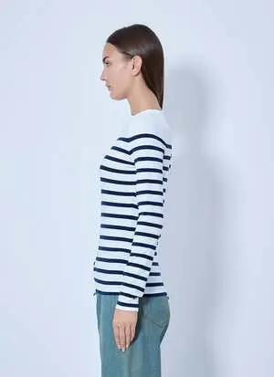 JEAN PAUL GAULTIER Striped Crewneck Long-sleeve Top