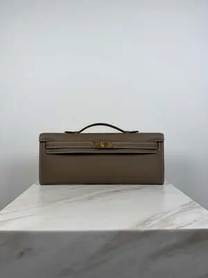 Hermès Kelly Etoupe Swift Gold Hardware - Brown