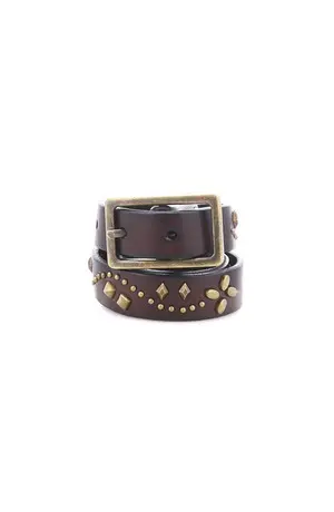 ROAN Tackson Studded Belt - Brown