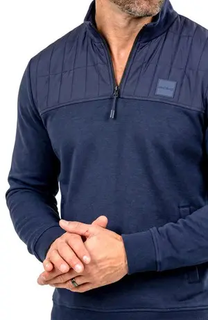 MACEOO Mercerized Cotton Quarter Zip Pullover