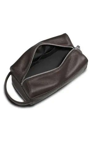 Shinola Canfield Pebbled Leather Travel Kit - Espresso