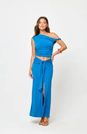 L*Space Moonlit Asymmetrical Cover-up Top - Abyss
