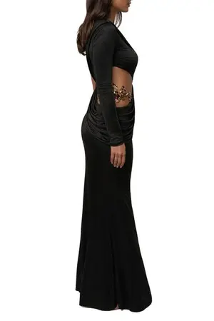 JLUXLABEL Golden Frame Accent Dress