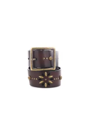 ROAN Hollis Studded Belt Brown