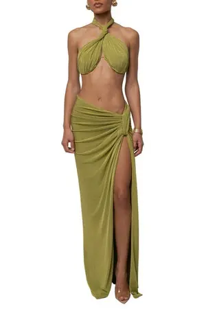 JLUXLABEL City After Dark Skirt Set - Lime