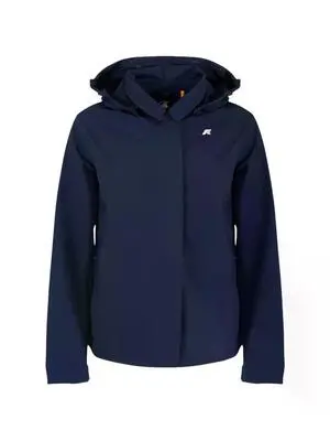 K-WAY Bleizou Hooded Logo-print Jacket - Blue