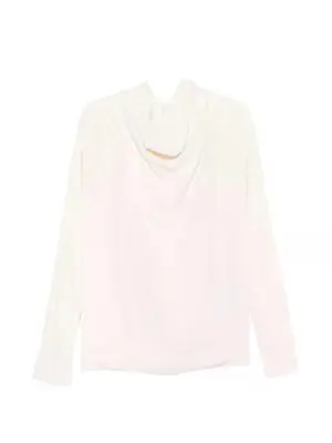 TOTEME Cowl-neck Draped Top - Neutrals