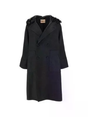 Plan C Double-breasted Coat - Black
