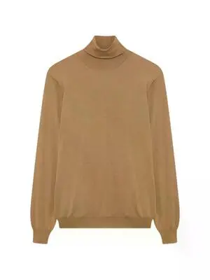LARDINI Wool Turtleneck Sweater - Brown