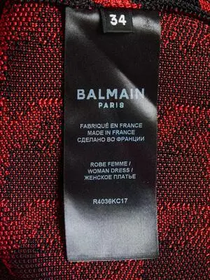 Balmain Houndstooth Jacquard Mini Dress