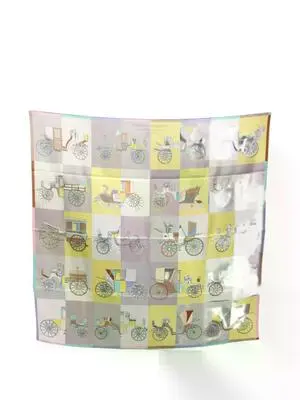 Hermès 2010s Voitures Exquises Scarf - Grey