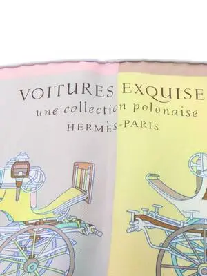 Hermès 2010s Voitures Exquises Scarf - Grey