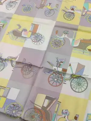 Hermès 2010s Voitures Exquises Scarf - Grey