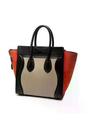 Celine 2014 Micro Tricolor Leather Luggage Tote Bag