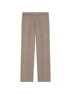 LARDINI Houndstooth Straight-leg Trousers - Brown