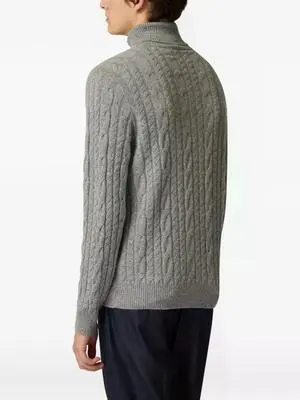 LARDINI Cable-knit Roll-neck Sweater