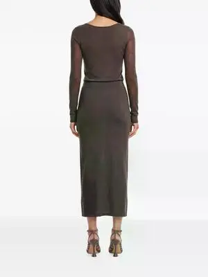 Amen Longuette Twist-detail V-neck Maxi Dress