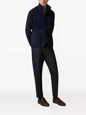 LARDINI Knitted Button-up Single-breasted Coat