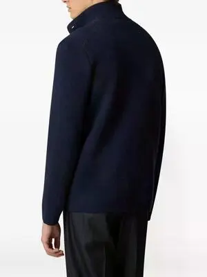 LARDINI Knitted Button-up Single-breasted Coat