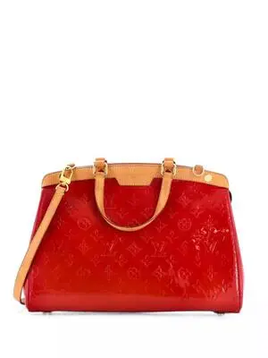 LOUIS VUITTON Brea Handbag Monogram Vernis Mm Satchel - Red