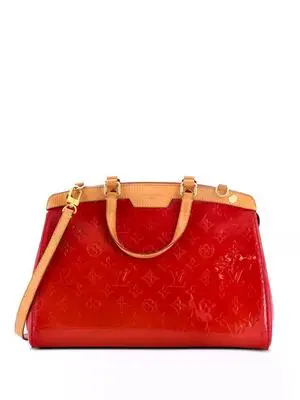 LOUIS VUITTON Brea Handbag Monogram Vernis Mm Satchel - Red