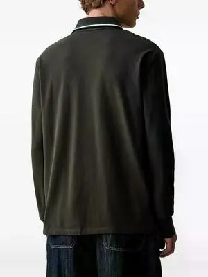 Armani Exchange Logo-patch Long-sleeve Polo Shirt