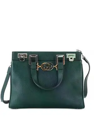 GUCCI Zumi Top Handle Bag Leather Small Satchel
