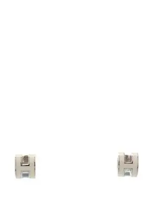 Hermès 2010s Mini Pop H Earrings - Silver