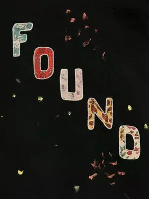 FOUND Patchwork-logo Chest-pocket T-shirt