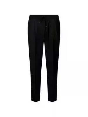 BRIGLIA 1949 Wimbledon Drawstring-waist Tailored Trousers - Black