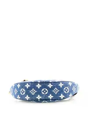LOUIS VUITTON Loop Handbag Monogram Jacquard Denim Hobo Bag - Blue