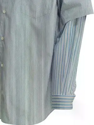 Comme Des Garçons Striped Layered-sleeve Shirt