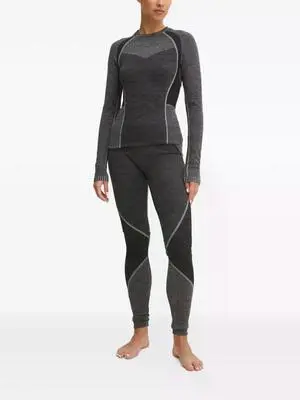 LA SPORTIVA Panelled Ribbed-knit Functional Leggings - Grey