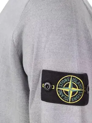 Stone Island Logo-patch Virgin Wool Sweater