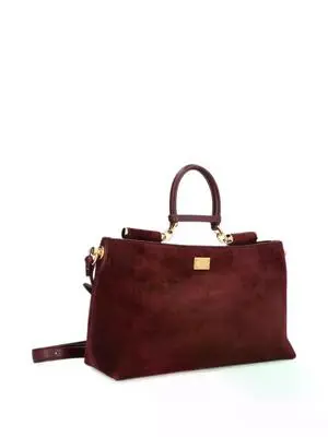 Dolce & Gabbana Sicily Leather Shoulder Bag - Red