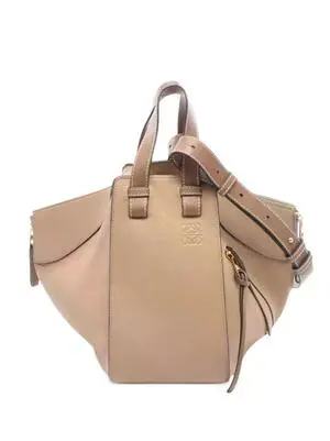 Loewe 2000s Small Hammock Leather Tote Bag - Neutrals