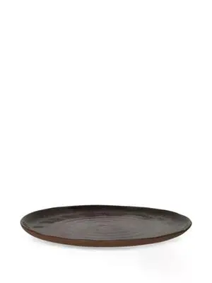 POMAX Cycle Glazed Stoneware Dinner Plates - Brown