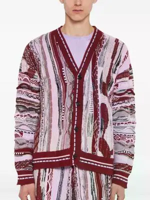 LANEUS Jacquard-knit Cardigan