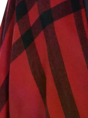 Ralph Lauren Fringed Checked Cape