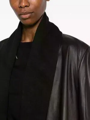 TOTEME Leather Shawl-lapel Jacket