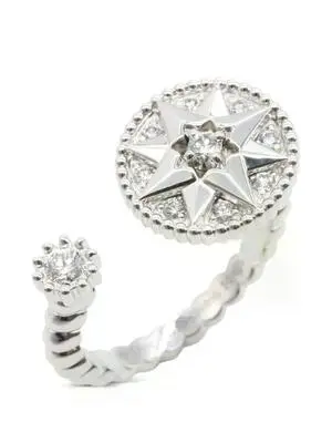 Dior 2010s Rose Des Vents Diamond Ring - Silver