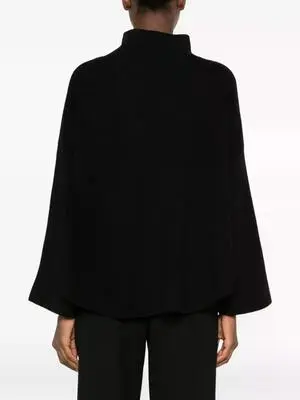 ALLUDE High-neck Wide-sleeve Sweater