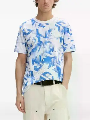 Karl Lagerfeld All-over Logo-print T-shirt - White