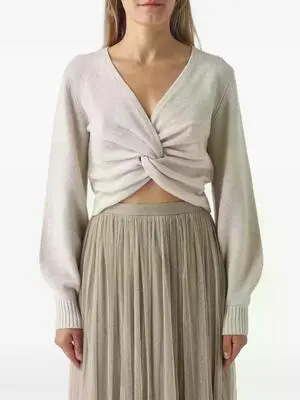 TWINSET Dual-use Wool Blend Sweater With Lurex