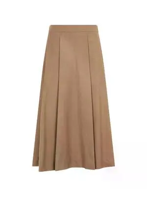 SLOWEAR Pleated A-line Midi Skirt