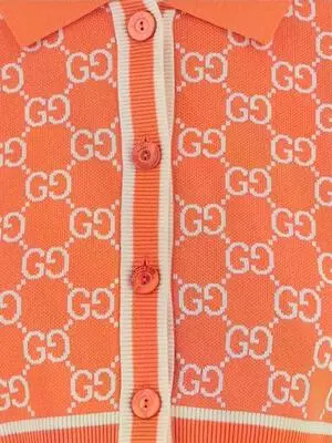 Gucci Monogram-pattern Knitted Shirt - Orange