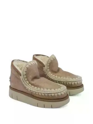 Mou Eskimo Bounce Crochet-trim Boots