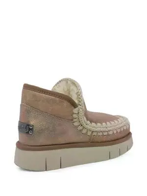 Mou Eskimo Bounce Crochet-trim Boots